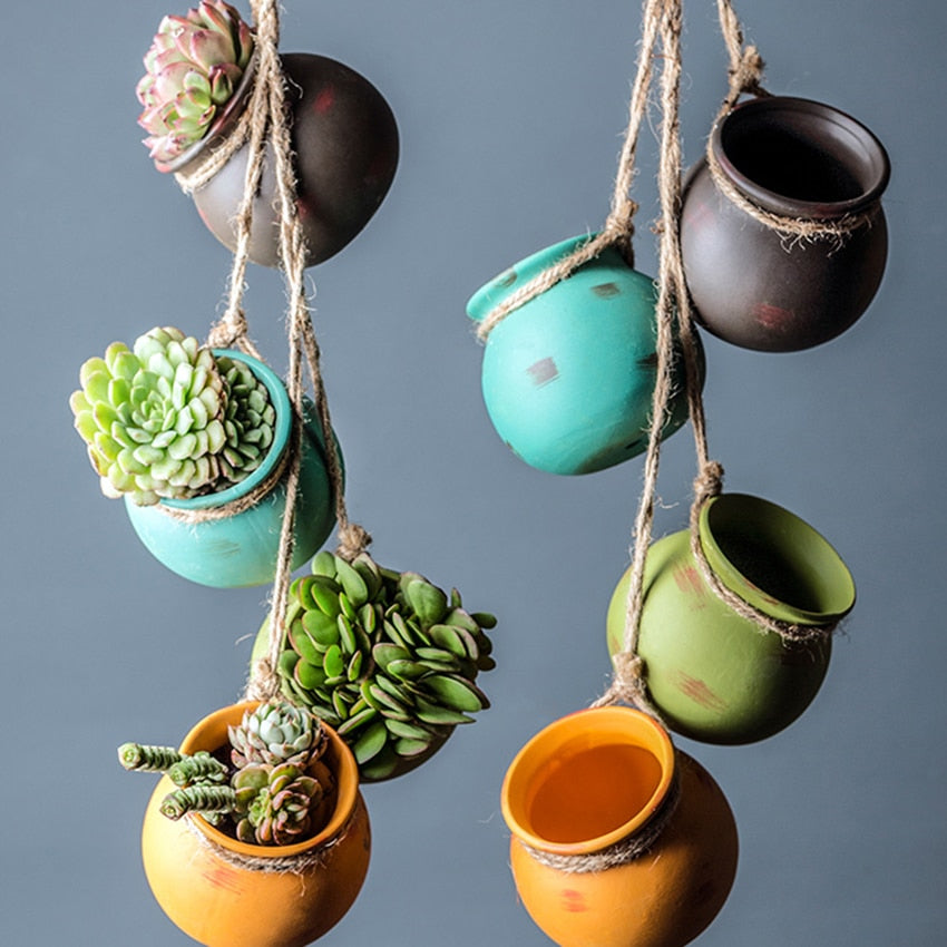 Rope-Bound Hanging Pots – The Countryside Center